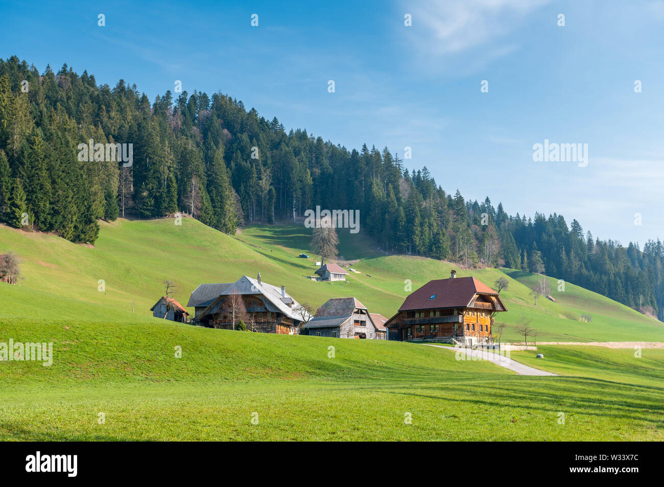 farm in Trub, Emmental Stock Photo - Alamy