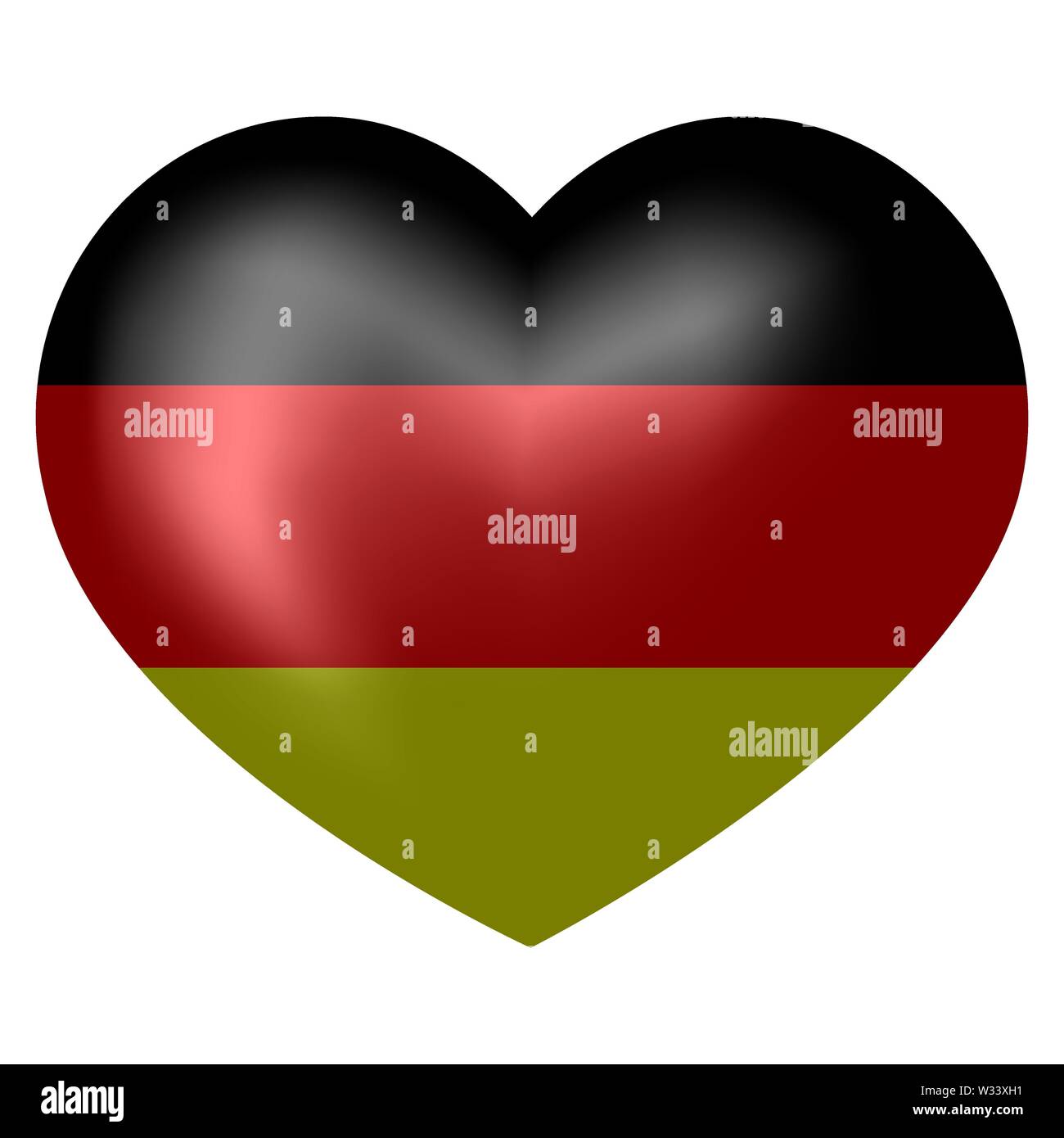 flag of Germany in heart shape. vector illustration Stock Vector Image ...