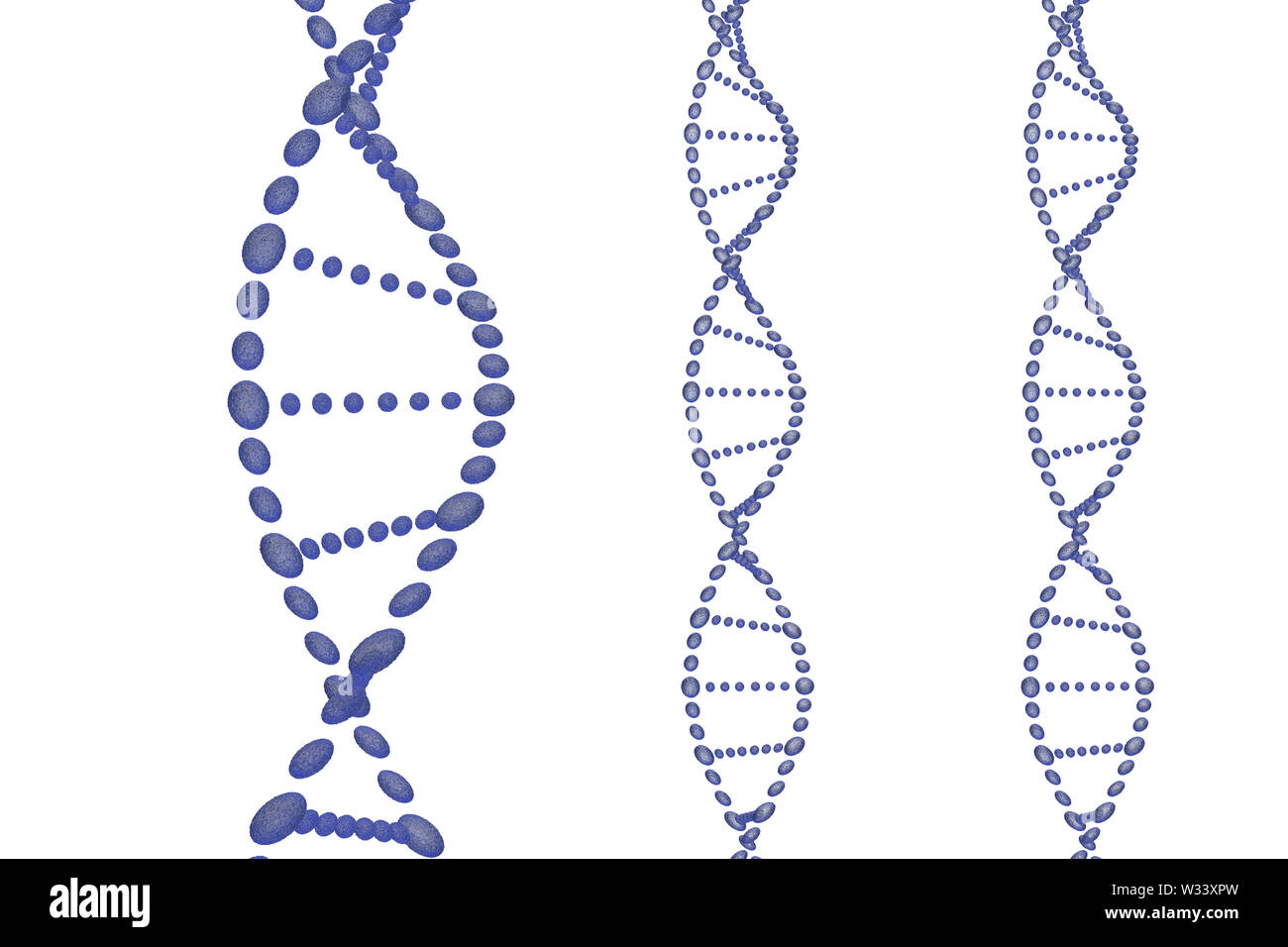 Abstract DNA strand double helix genetics 3D illustration Stock Photo ...