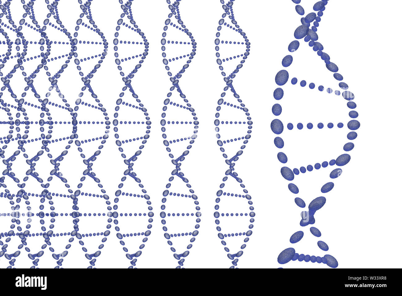 Abstract DNA strand double helix genetics 3D illustration Stock Photo ...