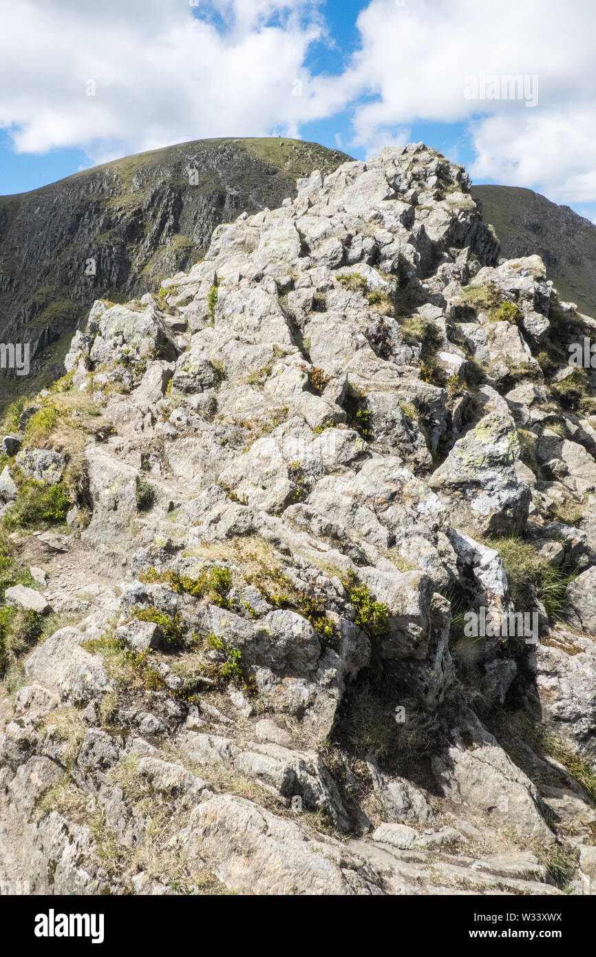 Helvellyn striding edge hiker hi-res stock photography and images - Alamy