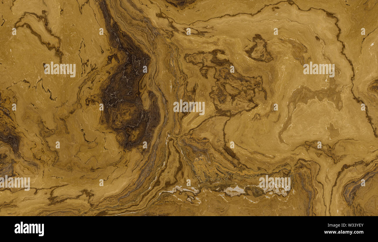 Yellow marble pattern with black veins. Abstract texture and background ...