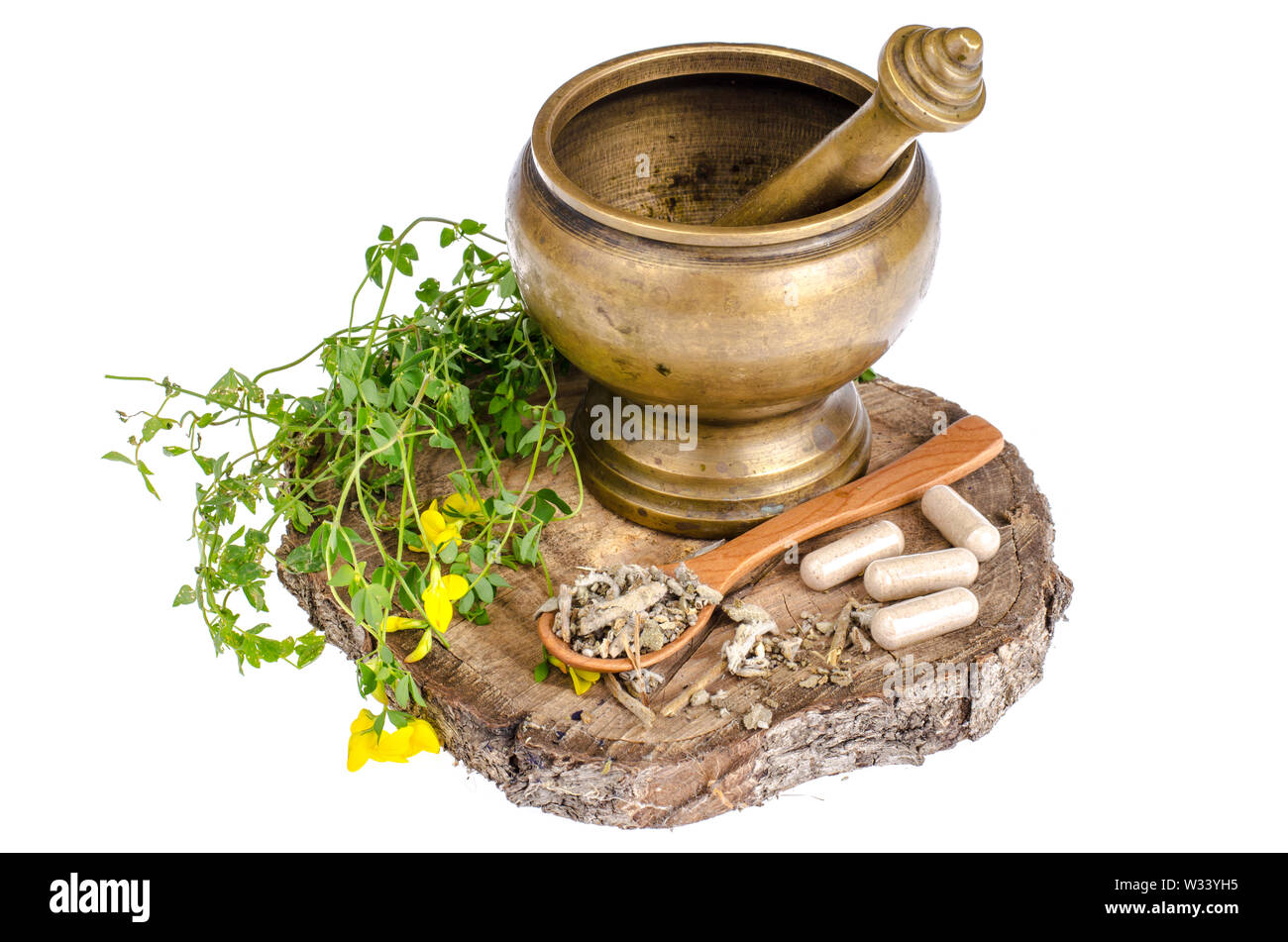 Medicinal capsules from wild plants Stock Photo - Alamy