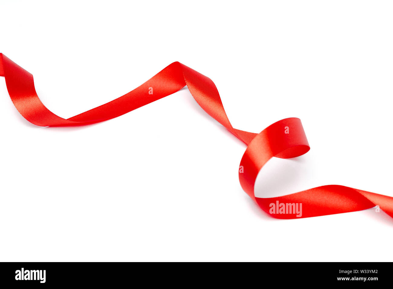 Red ribbon collection isolated on white Stock Photo - Alamy