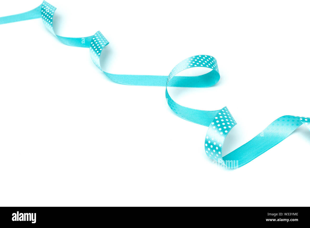 Shiny blue ribbon isolated on white Stock Photo - Alamy