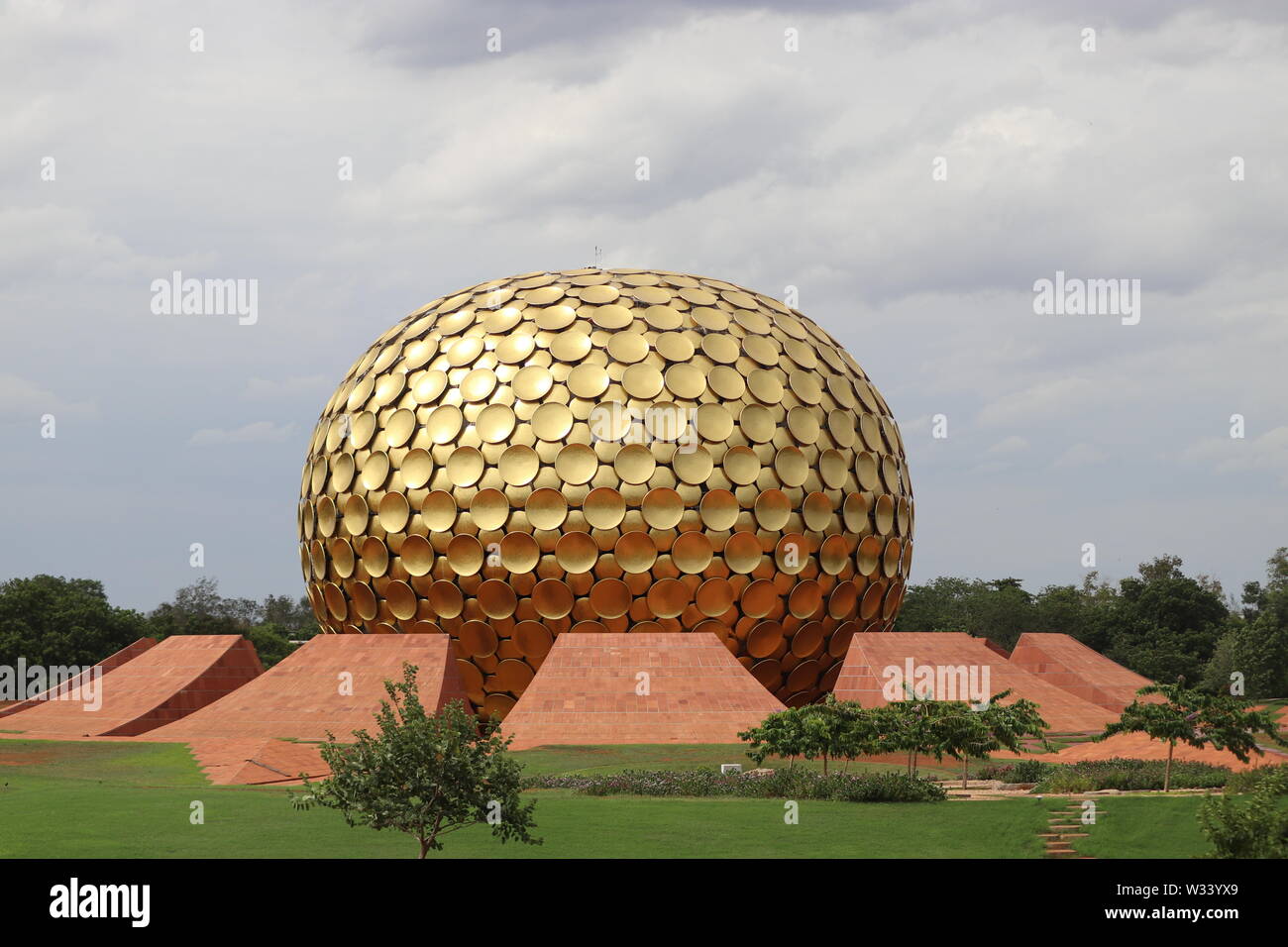 the meditation dome at aurbindo Stock Photo - Alamy