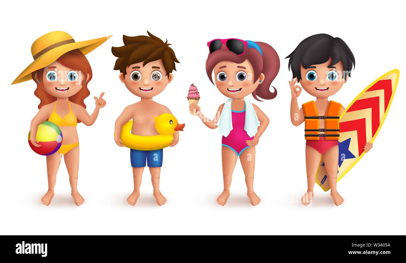 Girl in bikini with ball Stock Vector Images - Alamy