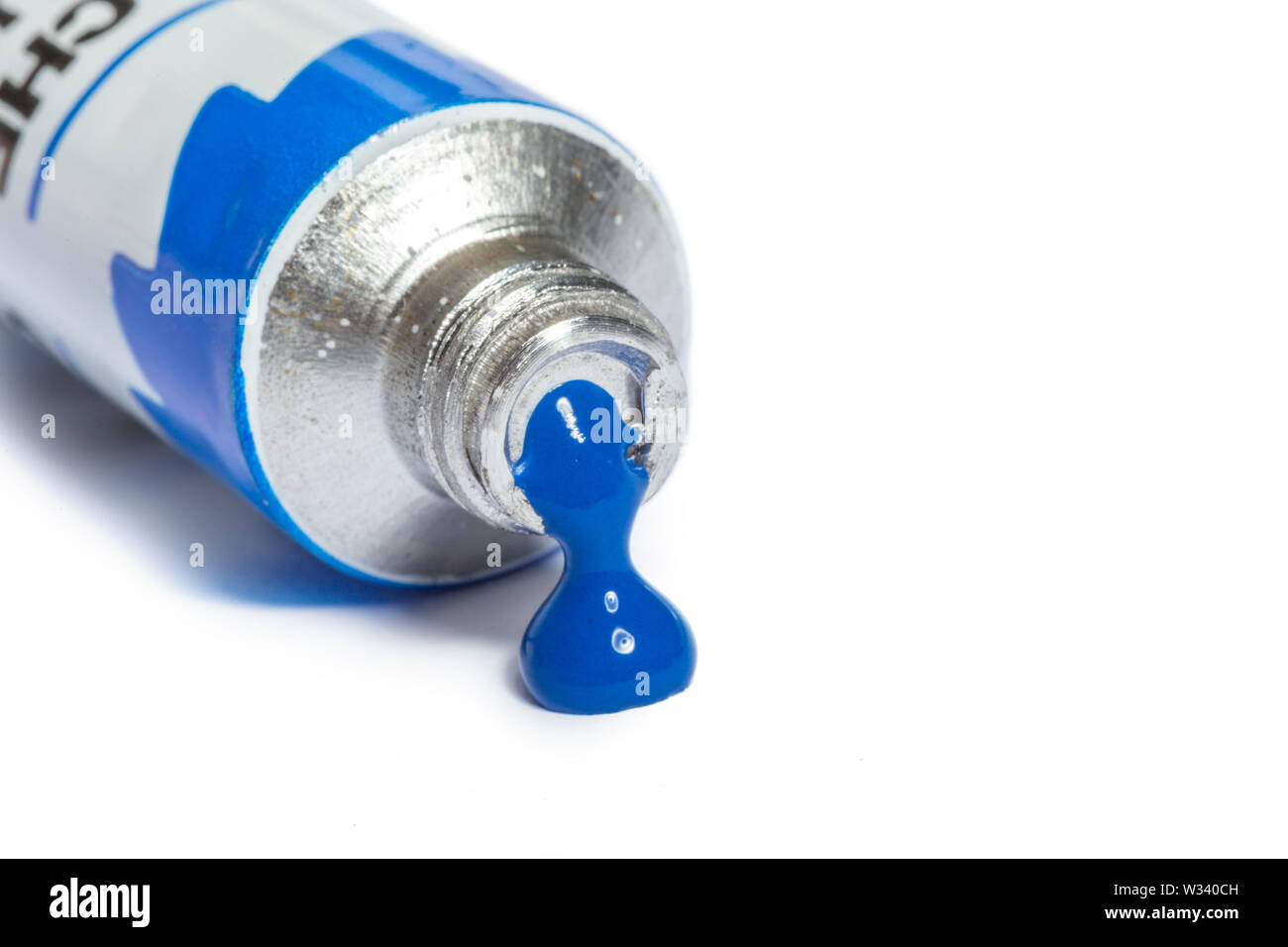 paint in tubes isolated on white Stock Photo - Alamy