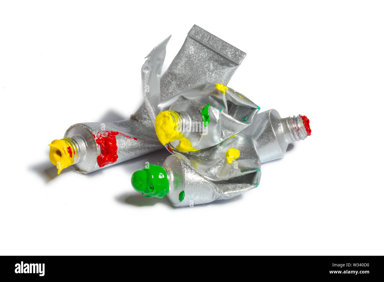 paint in tubes isolated on white Stock Photo - Alamy