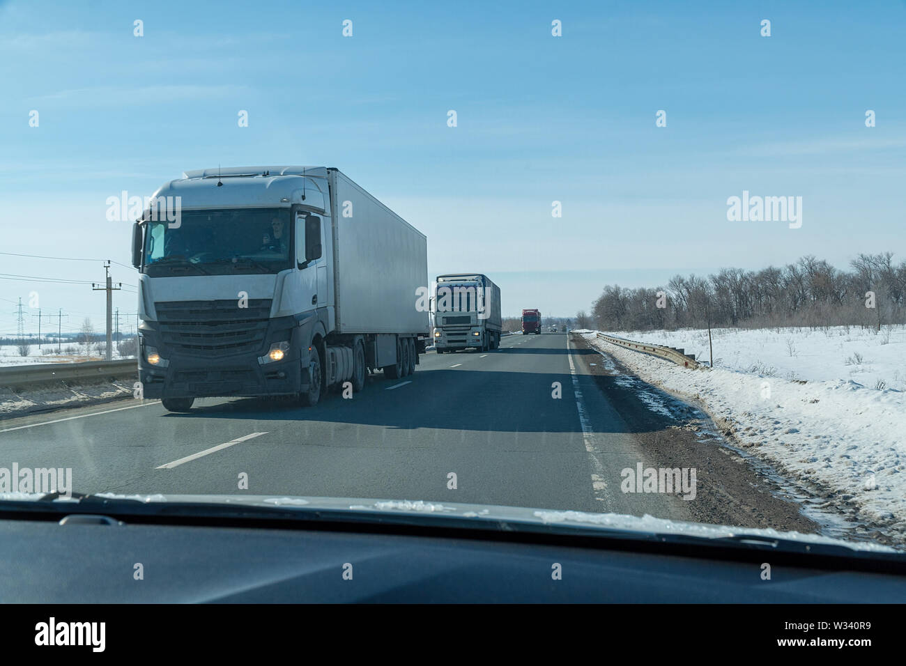 Cargo Truck Moving Road High Resolution Stock Photography and Images ...