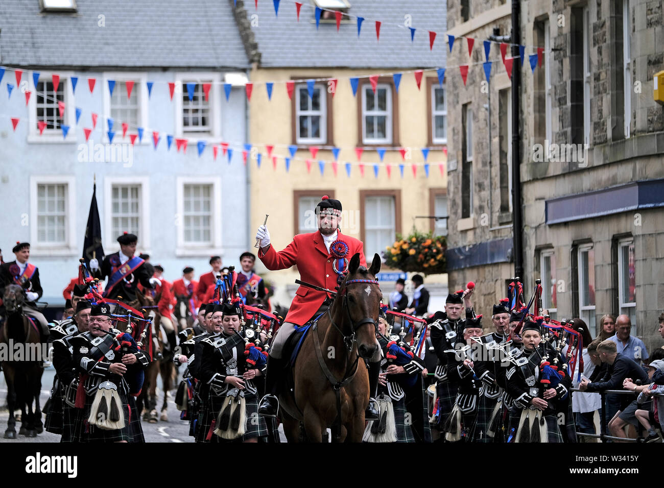 Jedburgh, Scotland, UK. 12th July 2019. Jethart Callant's Festival Day ...