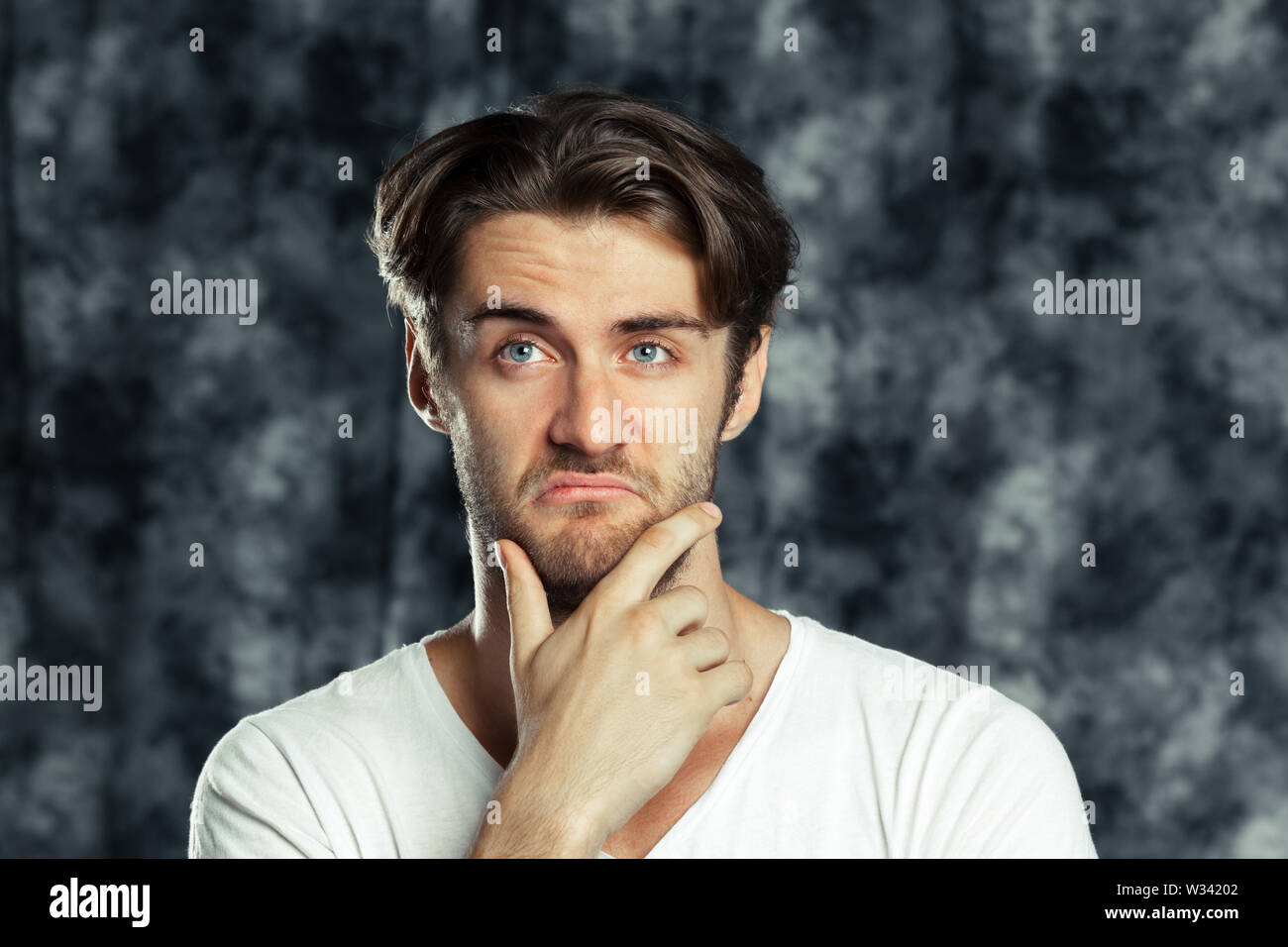 Portrait Of A Funny Man Stock Photo - Alamy