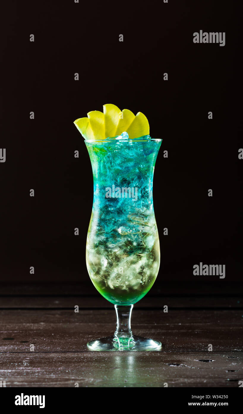 Blue Curacao cocktail Stock Photo - Alamy