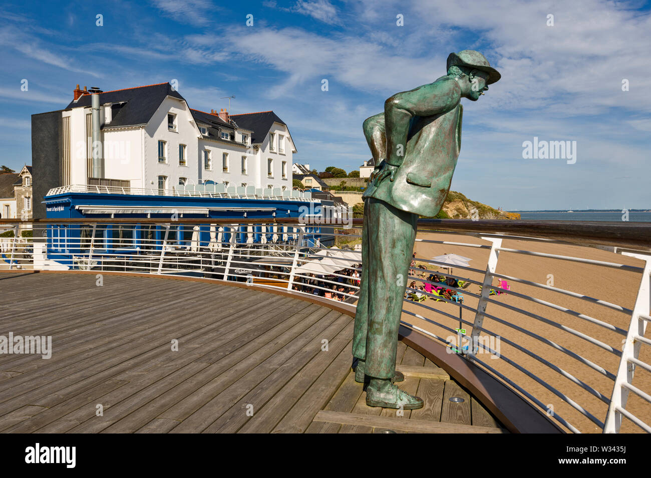 The main setting for the movie, Hotel de la Plage and the statue of ...