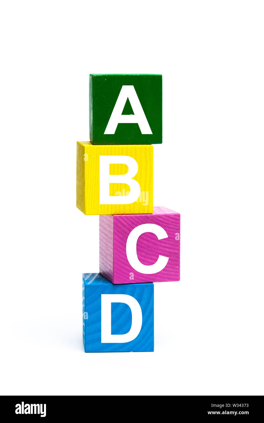 Abcd letters hi-res stock photography and images - Alamy