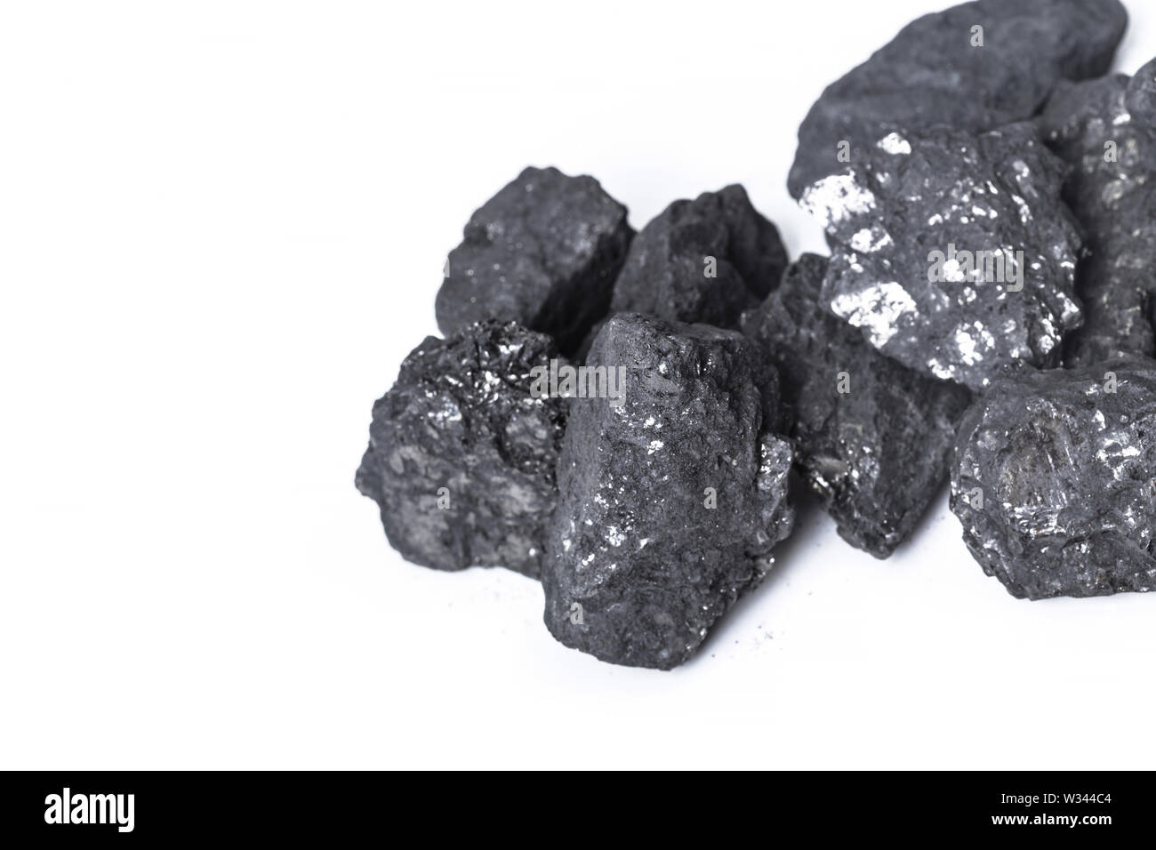 Natural wood charcoal Isolated on white Stock Photo - Alamy
