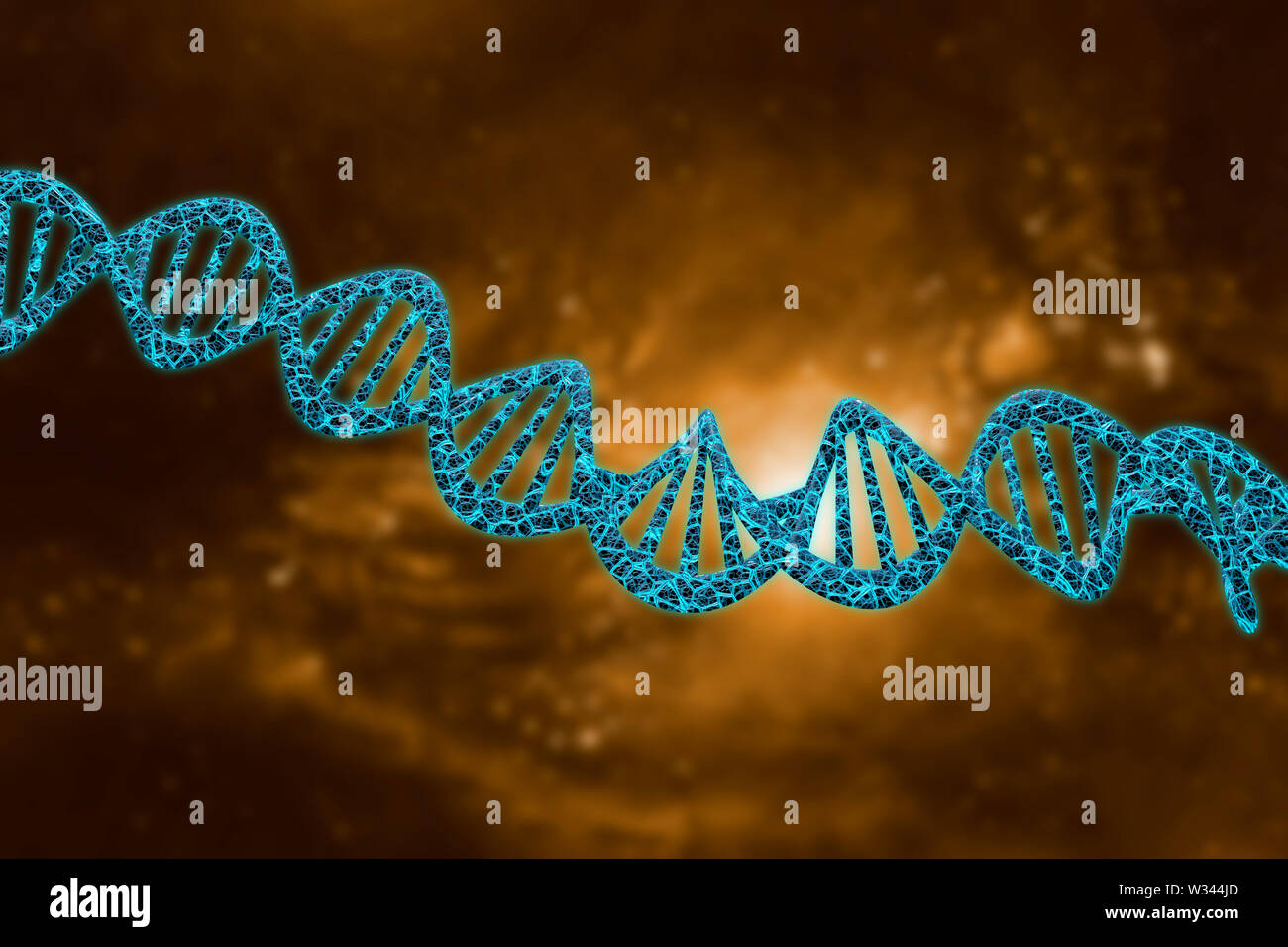 Abstract DNA strand double helix genetics 3D illustration Stock Photo ...