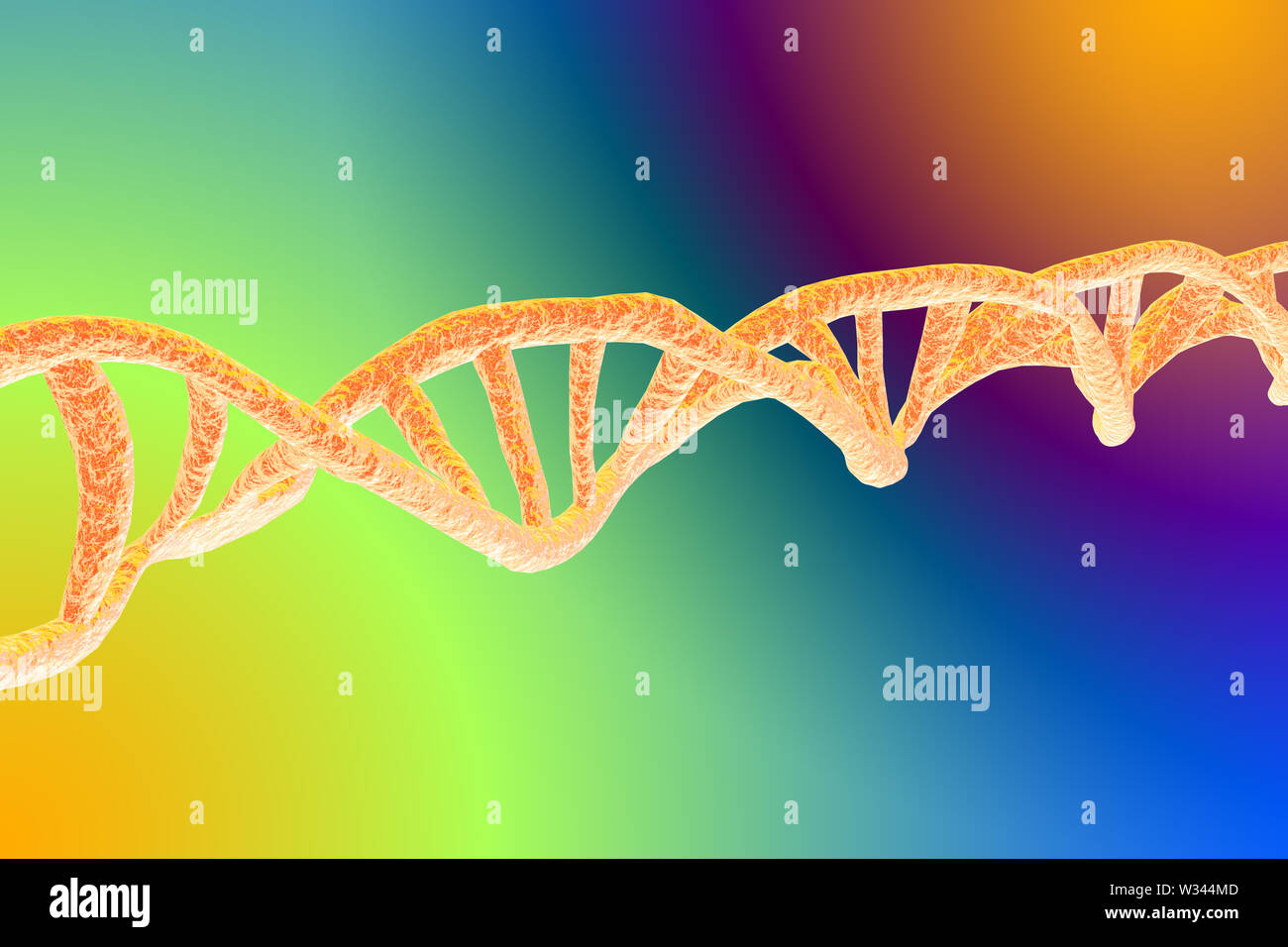 Abstract DNA strand double helix genetics 3D illustration Stock Photo ...