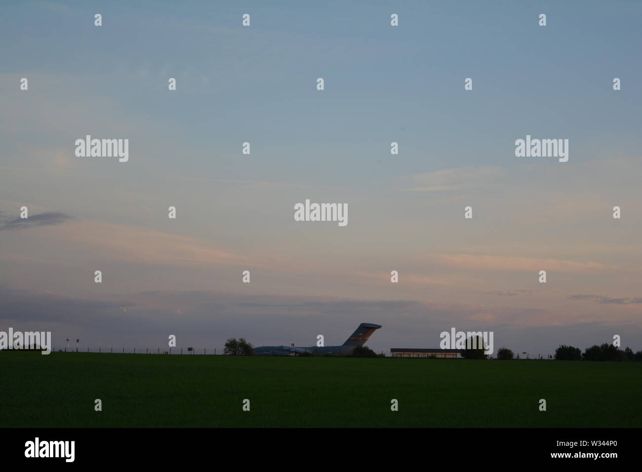 Suble sheds of colour in the sunset sky Stock Photo - Alamy