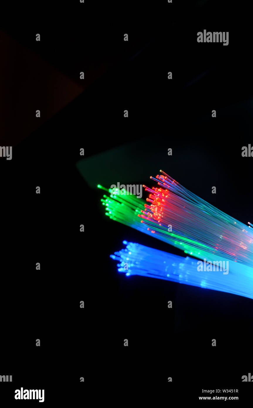 Macro closeup fiber optic cable wire Stock Photo - Alamy
