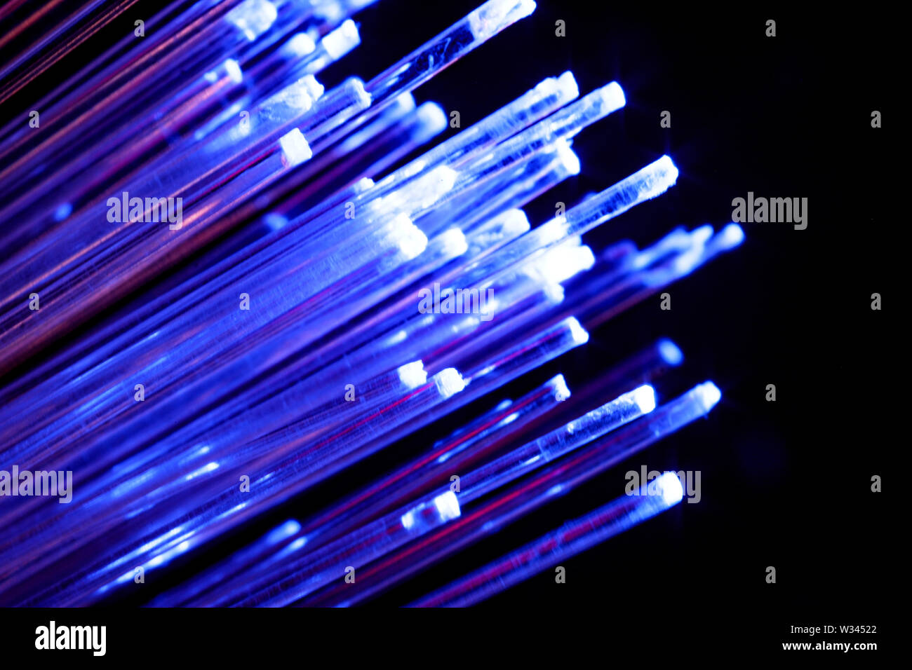 Macro closeup fiber optic cable wire Stock Photo - Alamy