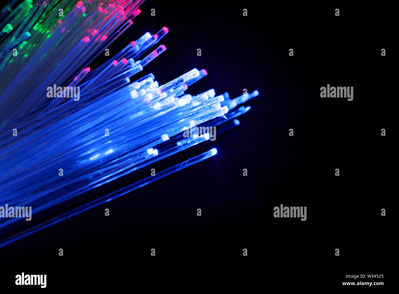 Macro closeup fiber optic cable wire Stock Photo - Alamy