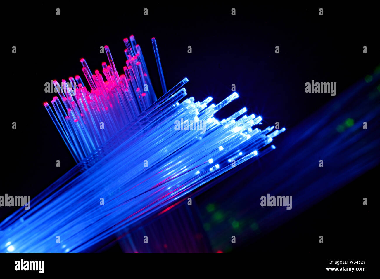 Macro closeup fiber optic cable wire Stock Photo - Alamy
