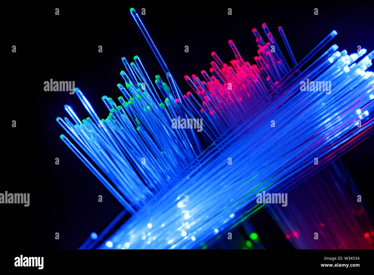 Macro closeup fiber optic cable wire Stock Photo - Alamy