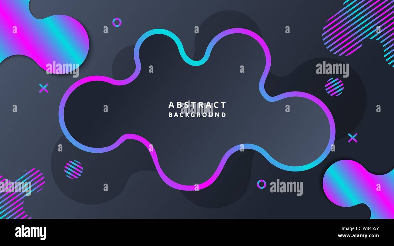 Dark Neon Techno Dynamic Modern Fluid Background, for corporate ...