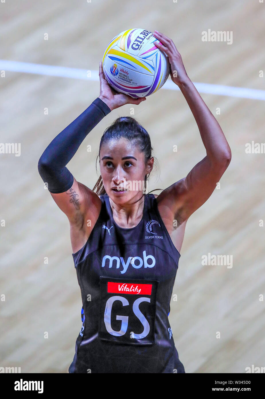 New Zealand's Maria Folau during the Netball World Cup match at the M&S ...