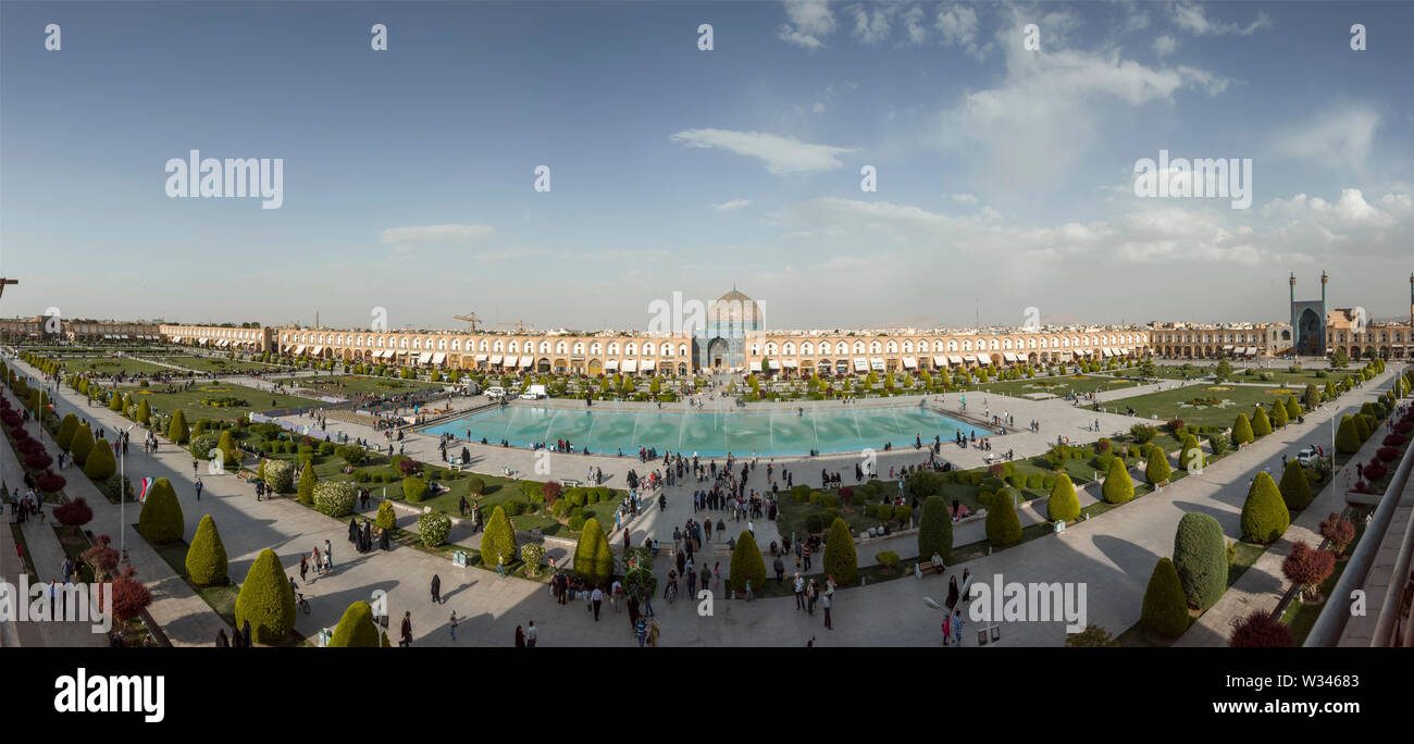 Apr 26, 2017, Iran, Isfahan: Panoramic view of the Imam Square (Meidan ...