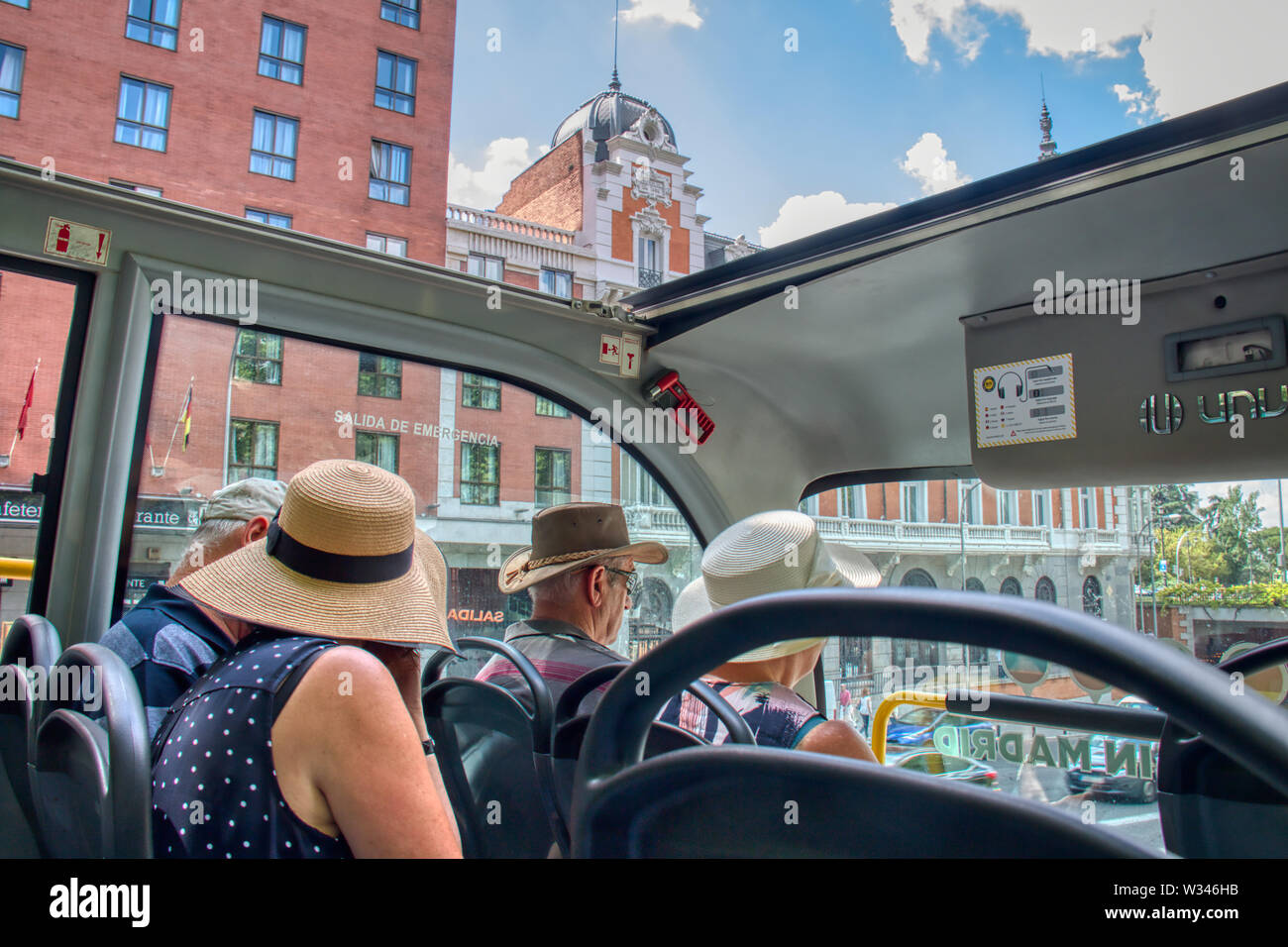 Madrid, Spain - June 21, 2019: Tourists visiting Madrid, the capital of ...