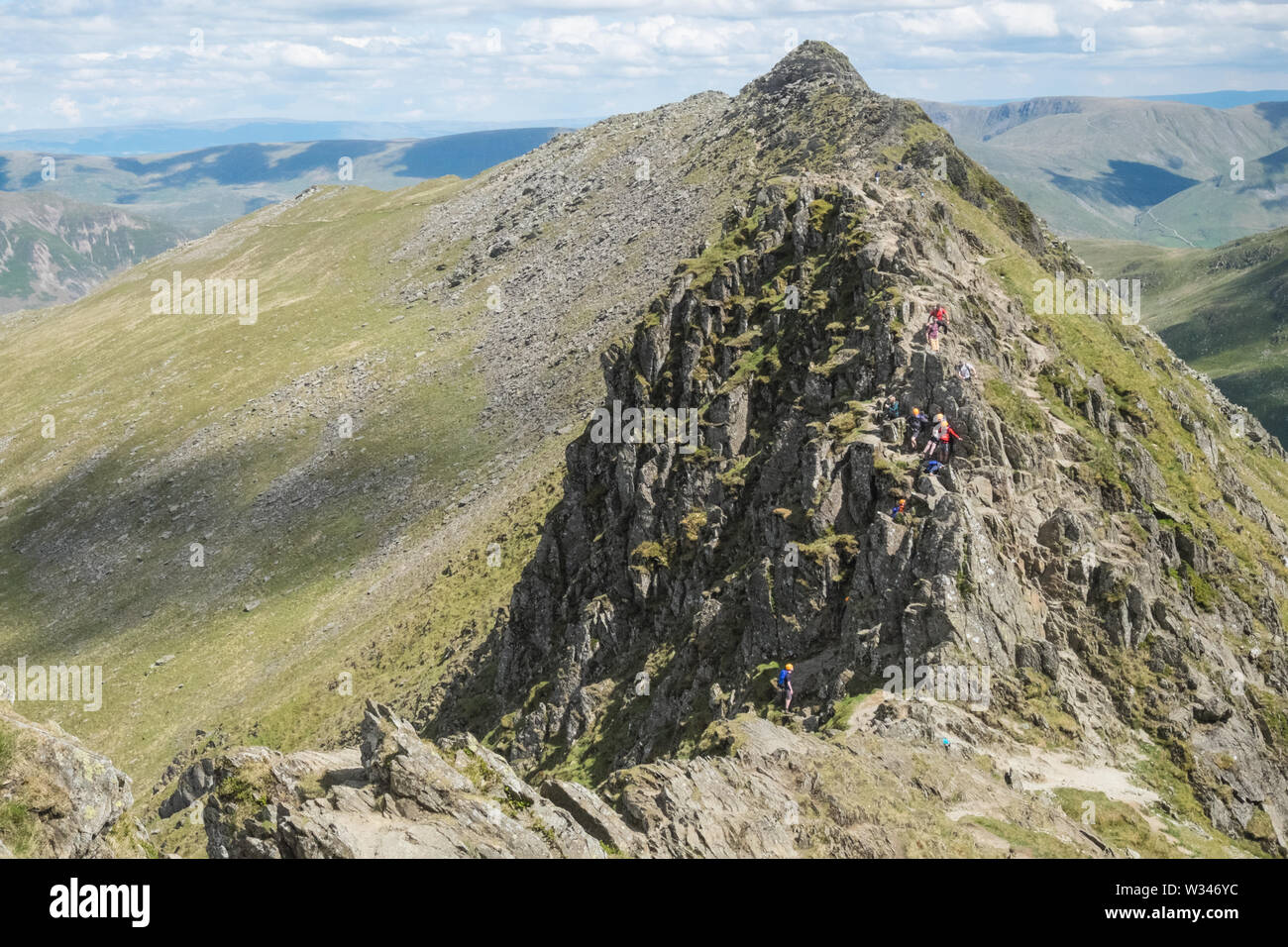 Helvellyn striding edge hiker hi-res stock photography and images - Alamy