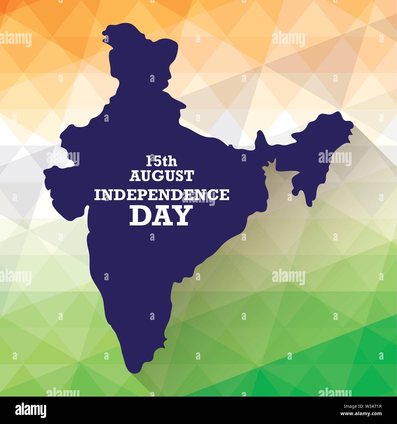 independence day indian label with map vector illustration design Stock ...