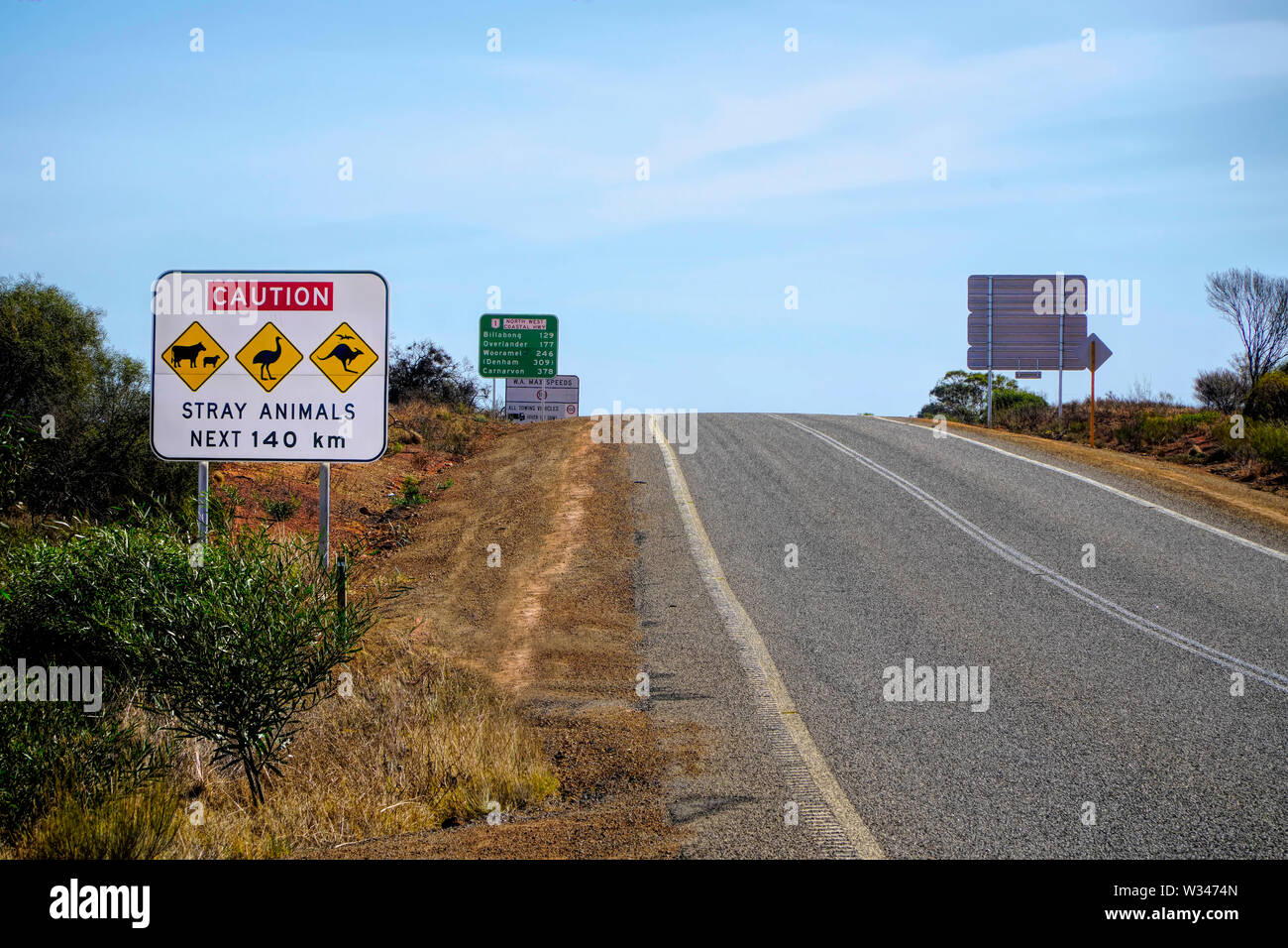 Australian warning road sign outback hi-res stock photography and ...