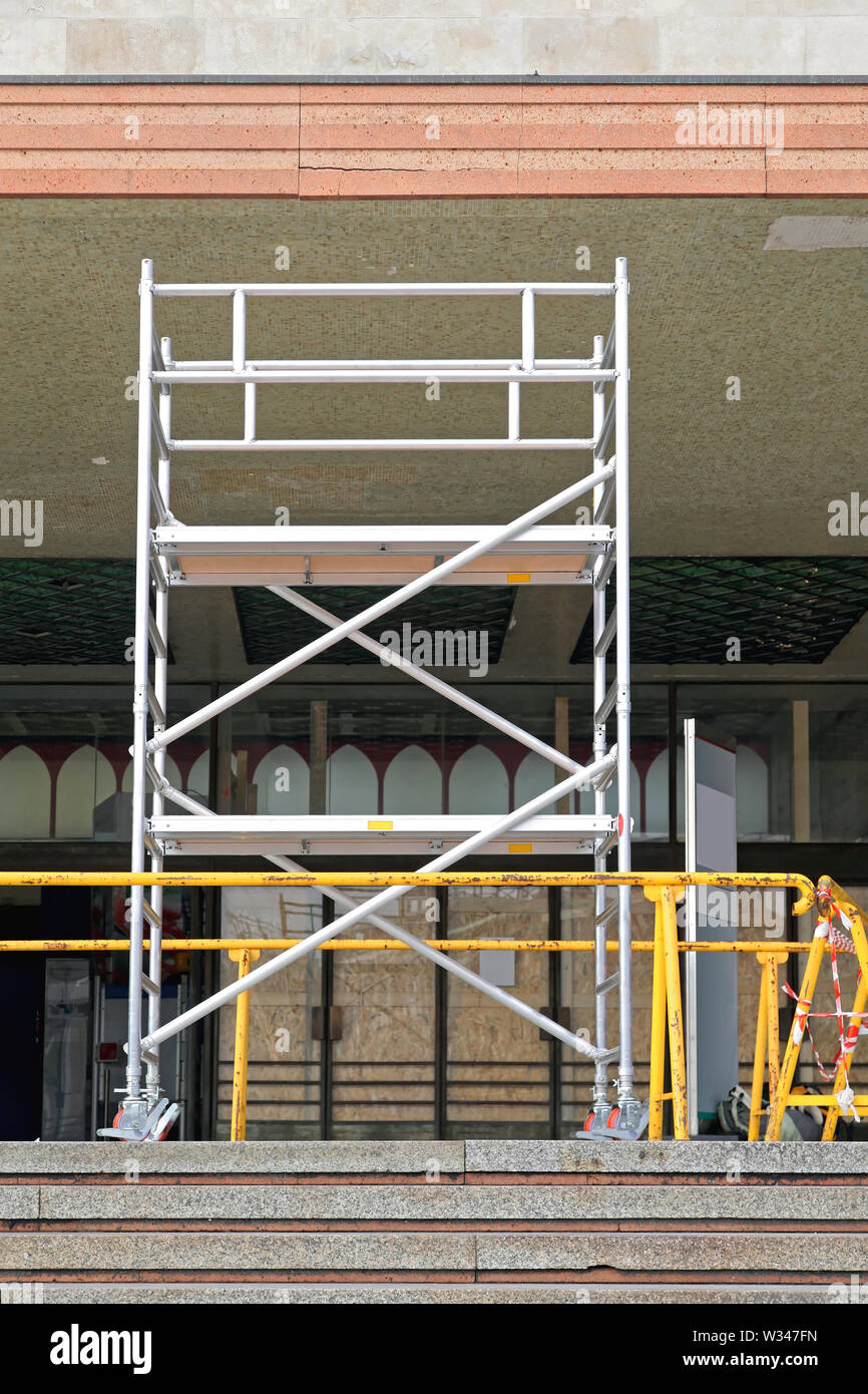 Scaffolding at Construction Site in Venice Italy Stock Photo - Alamy