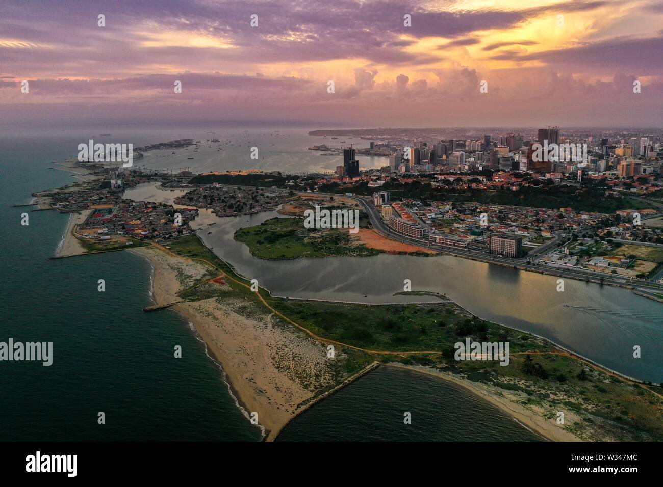 Luanda city, capital of Angola from above Stock Photo - Alamy