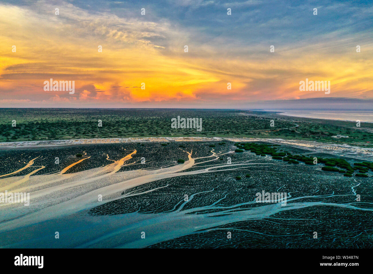 Epic aerial landscape during the golden hour Stock Photo - Alamy