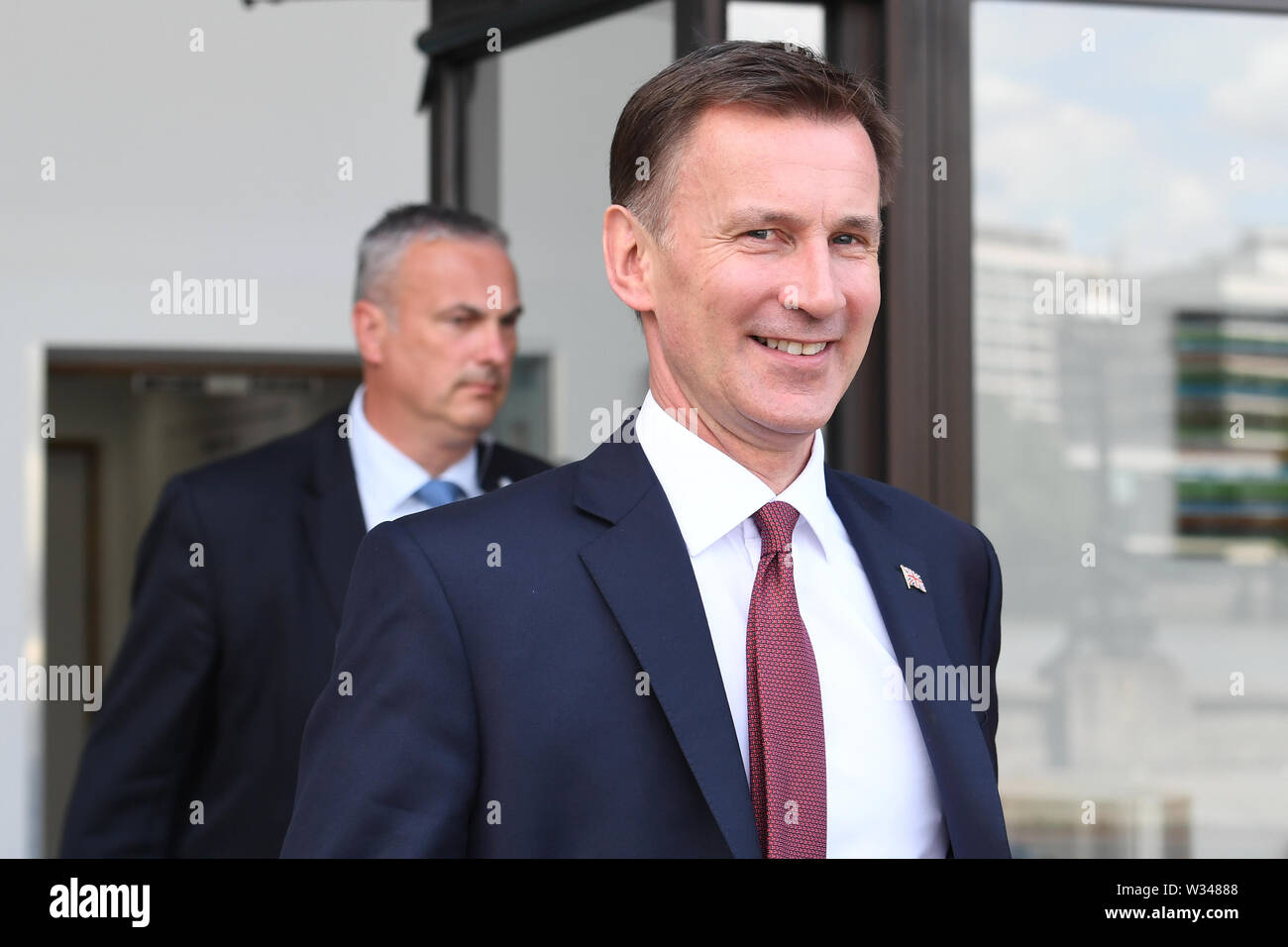 Conservative Party leadership candidate Jeremy Hunt leaving Albert ...