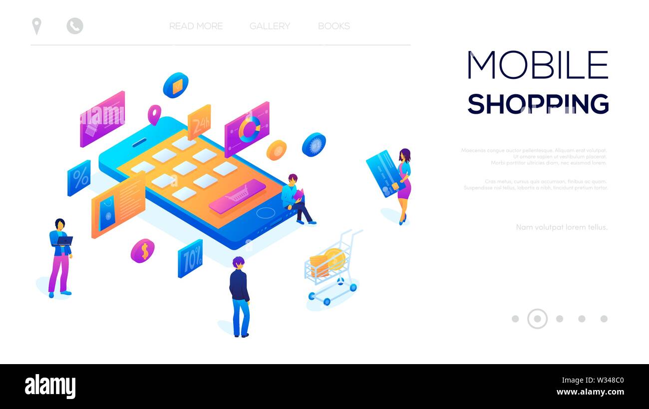 Flat isometric isolated on white background. UX / UI design concept ...