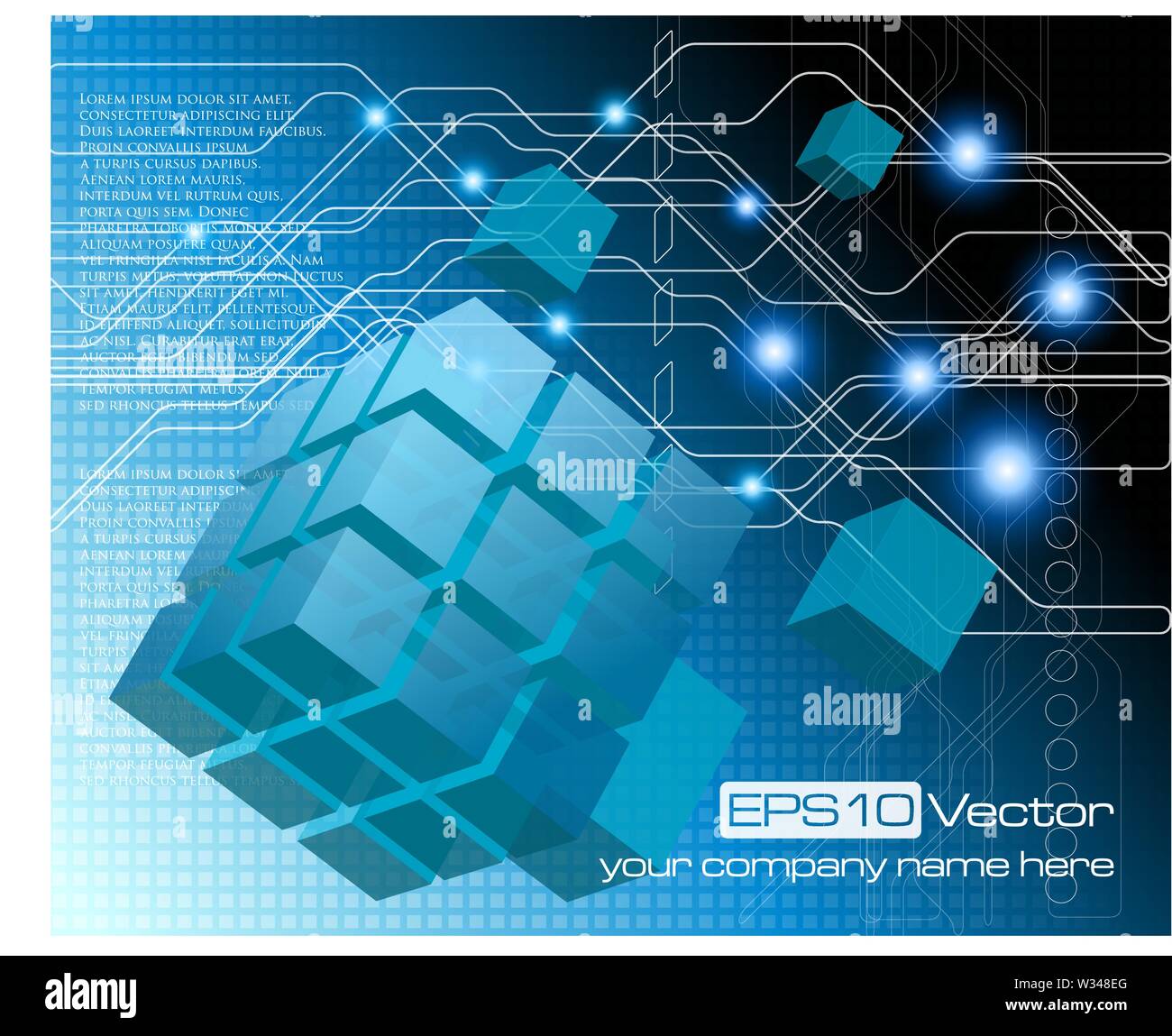 Tech business design composition. Vector illustration Stock Vector ...