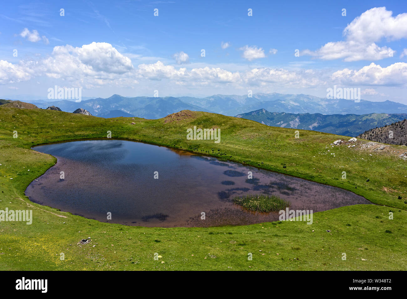 View of the so-called Dragon Lake or Drakolimni near the summit of ...