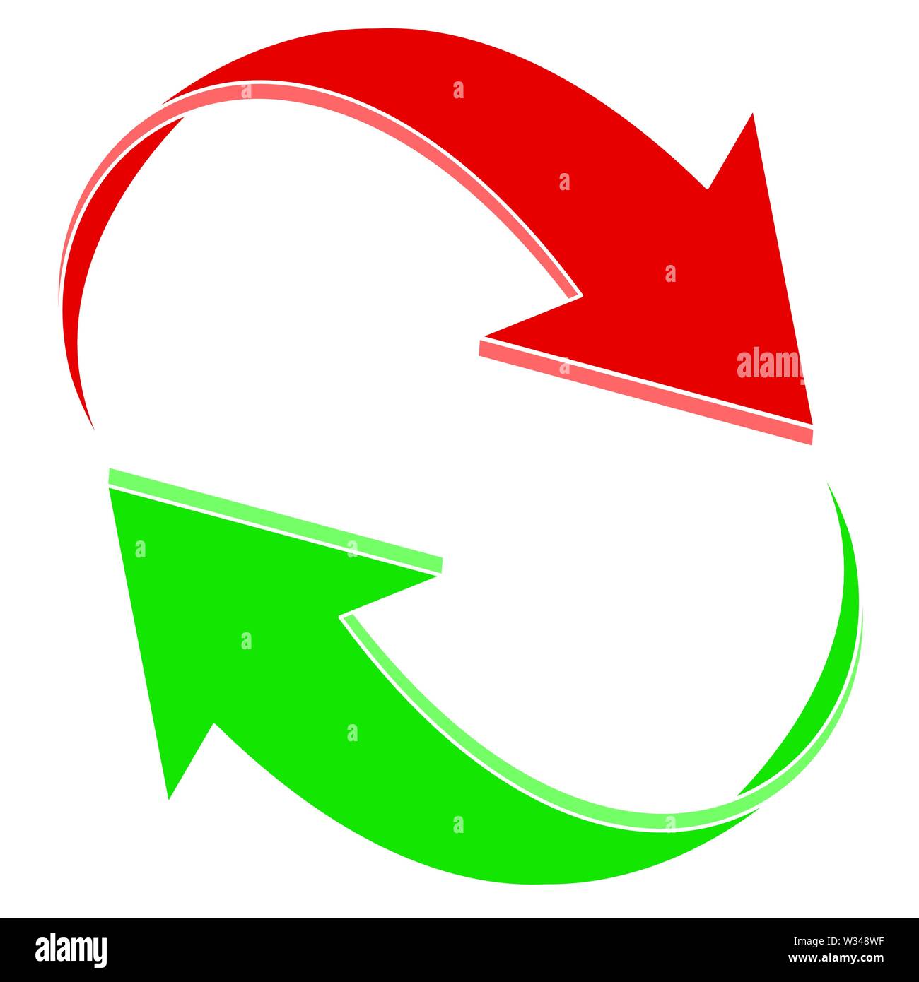 3d circular up down Cut Out Stock Images & Pictures - Alamy