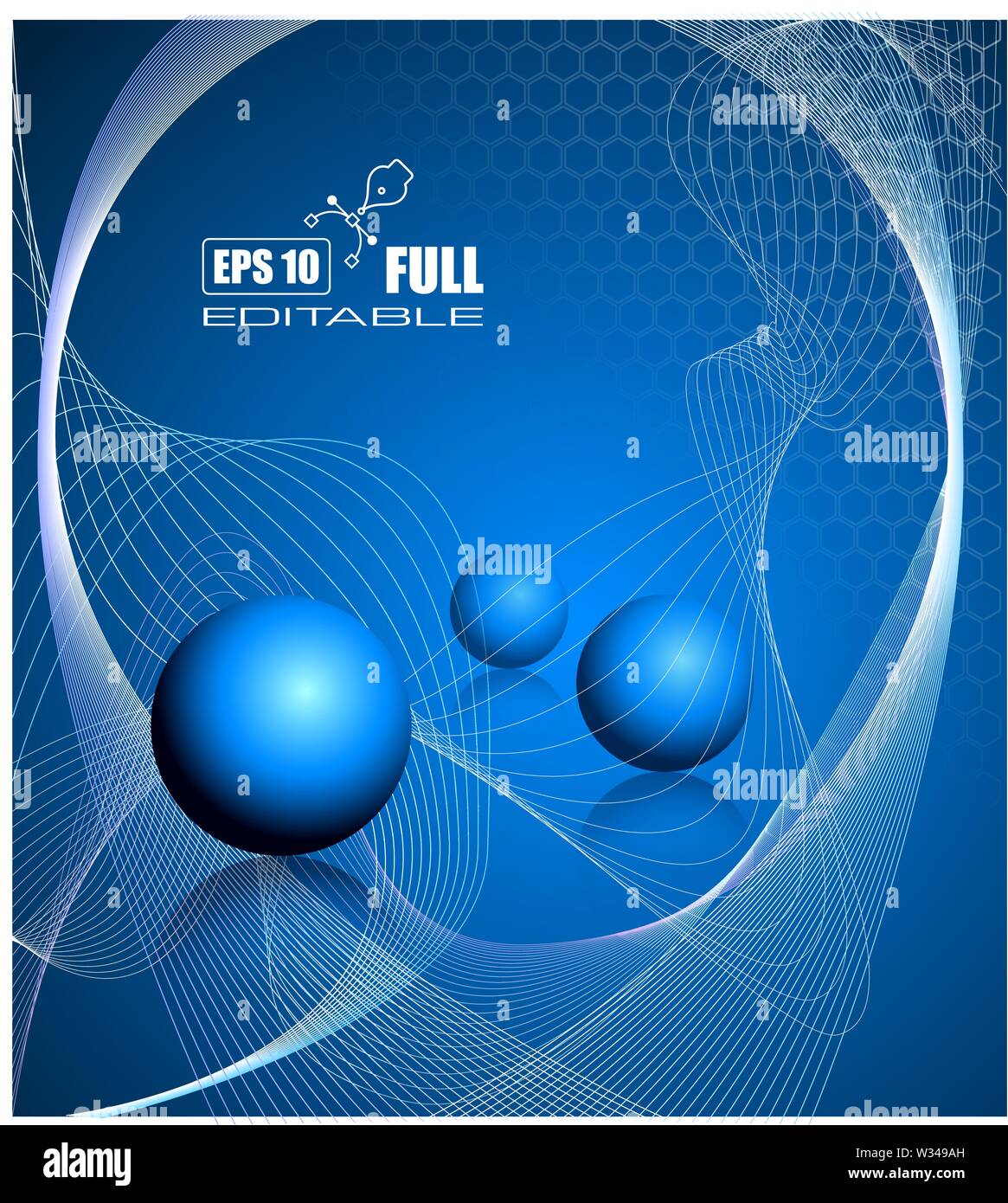 Blue technology background - vector illustration Stock Vector Image ...