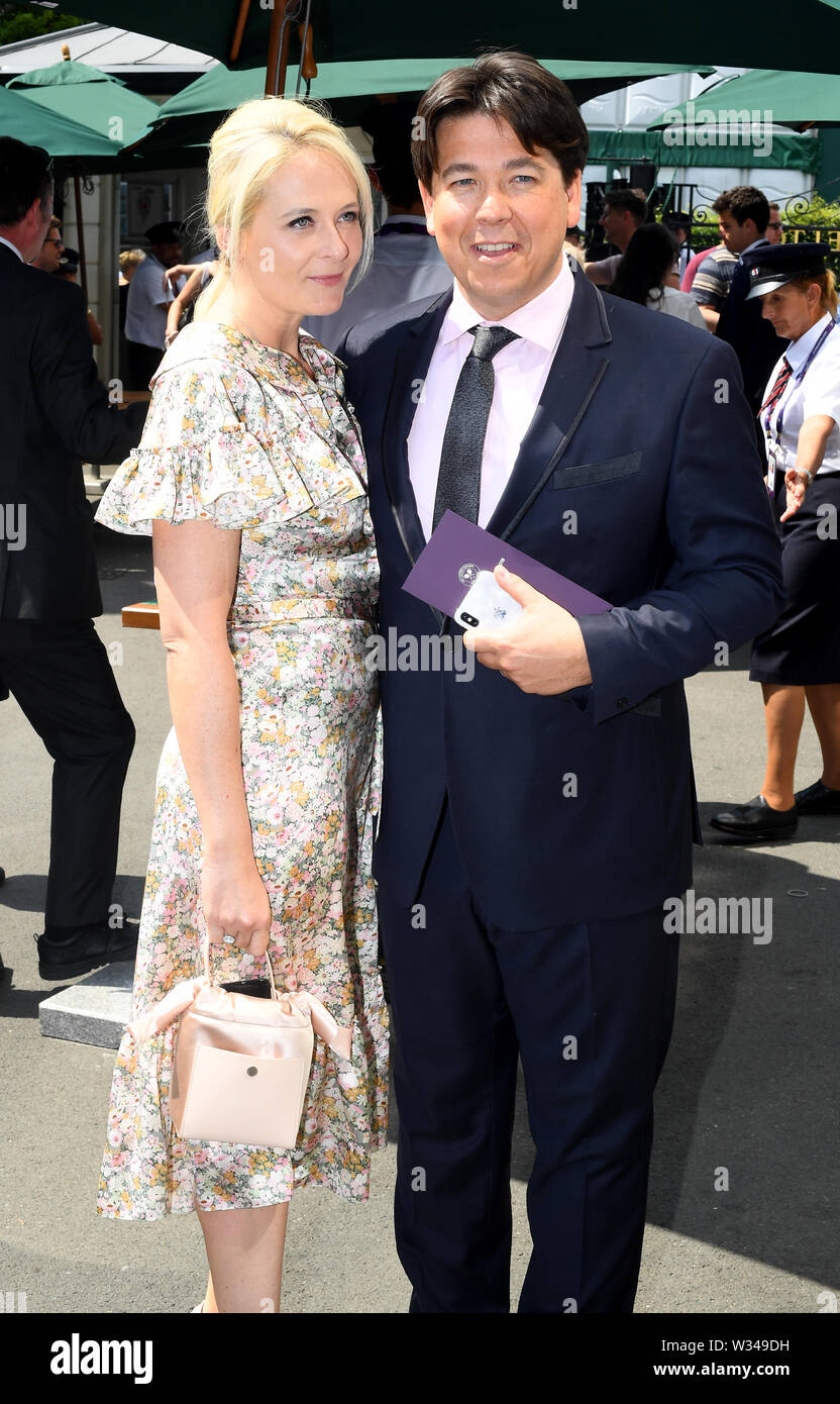Michael McIntyre and his wife Kitty on day eleven of the Wimbledon ...