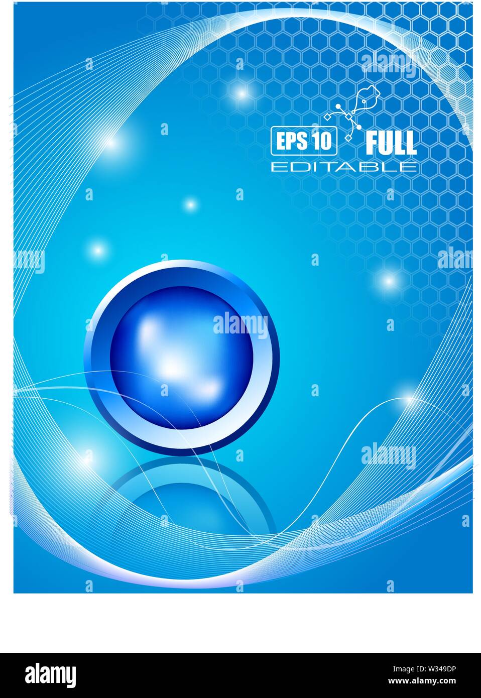 Blue fantasy background - vector illustration Stock Vector Image & Art ...