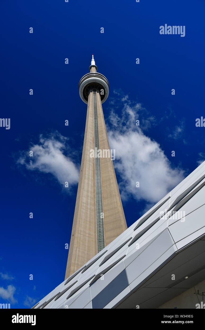 Views of the iconic CN Tower in Toronto Stock Photo - Alamy