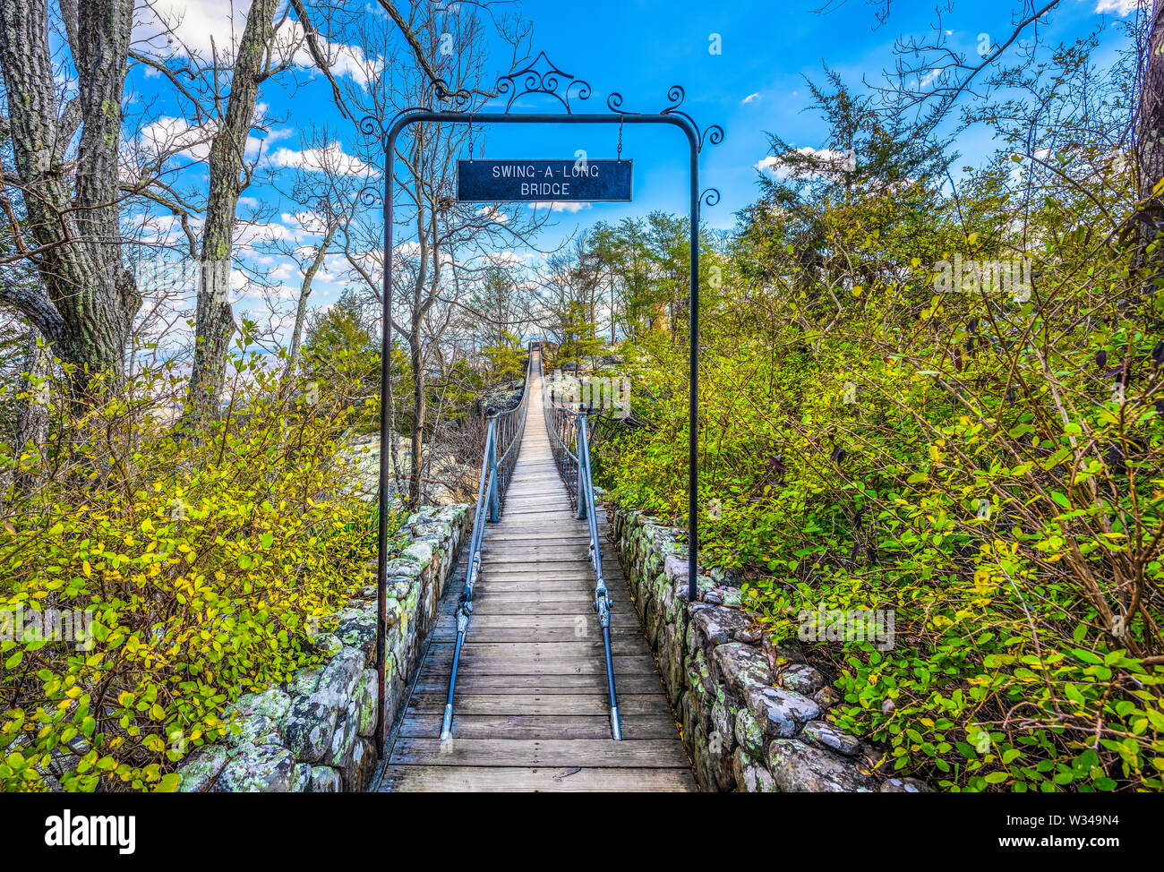 Rock City Gardens Bridge in Chattanooga, Tennessee Stock Photo - Alamy