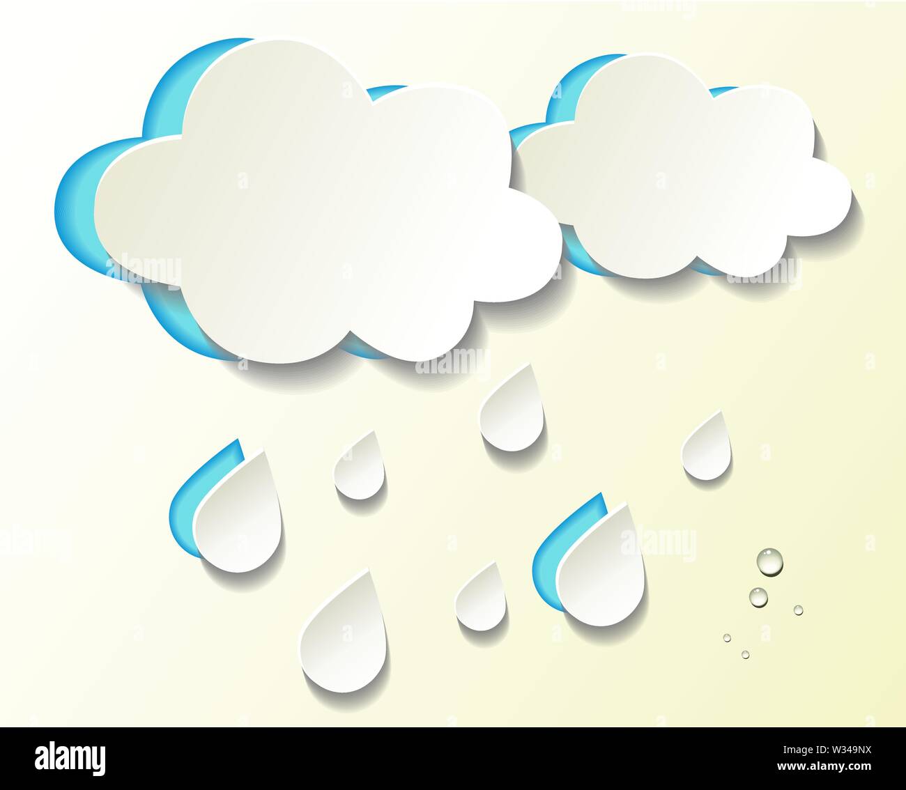 White paper clouds on Stock Vector Images - Alamy