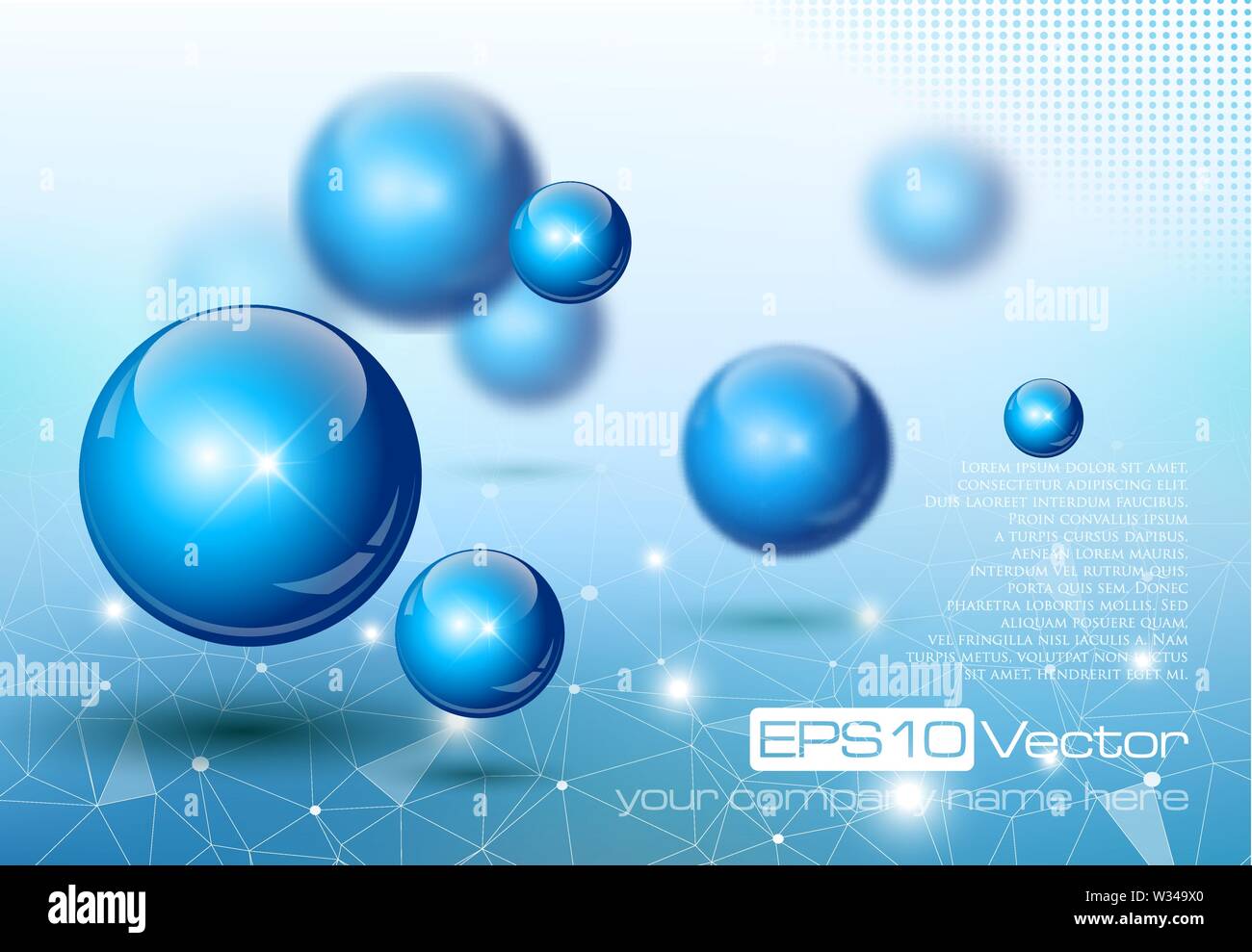 Abstract modern depth of field business design. Vector illustration ...